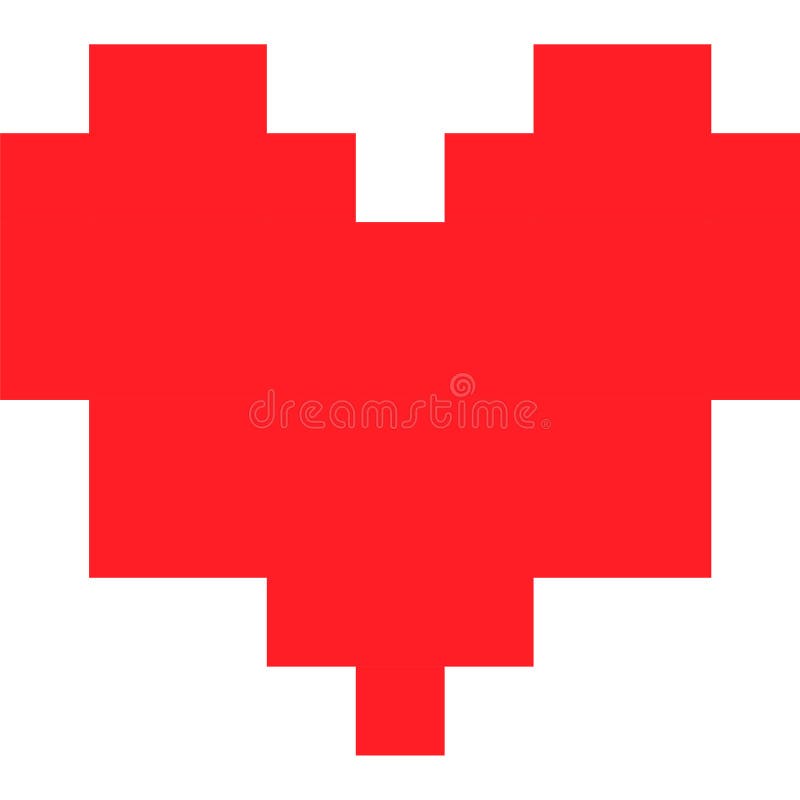 Heart Symbol 8 Bit Pixel Bit Stock Vector - Illustration of holiday ...