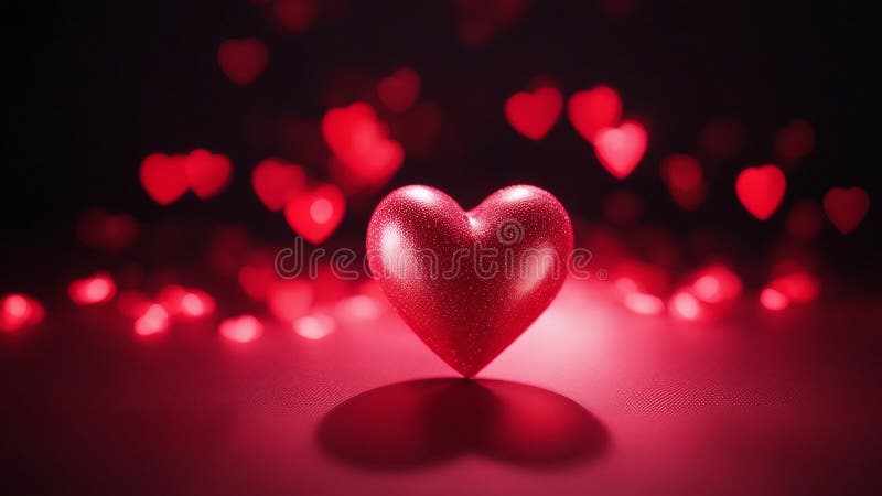 Heart on a Black Background Red Heart on the Black Paper Background ...