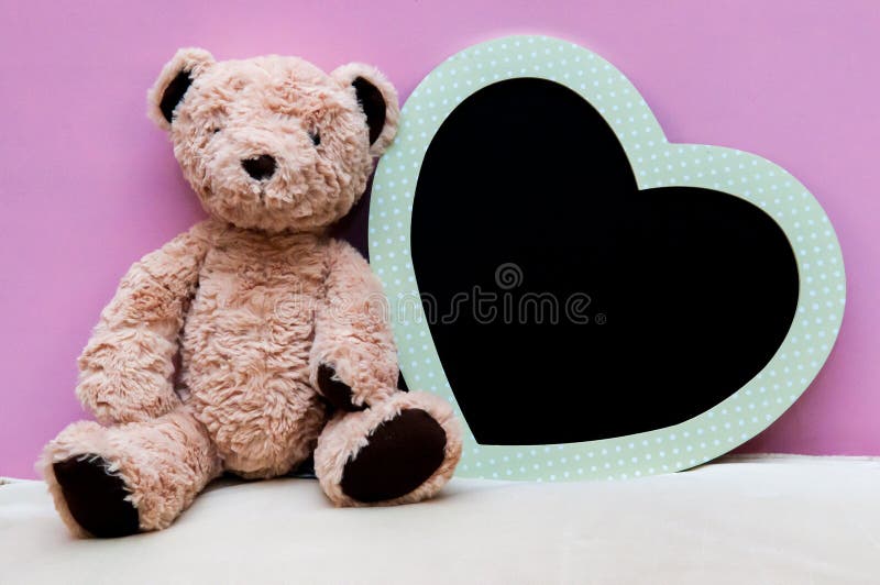 Heart black board on pink stock photo. Image of care - 64786128