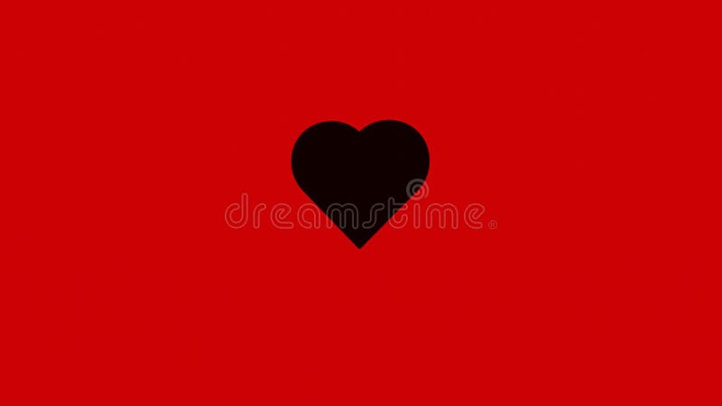 The Heart is Black on a Red Background. the Red is Moderately Fading ...