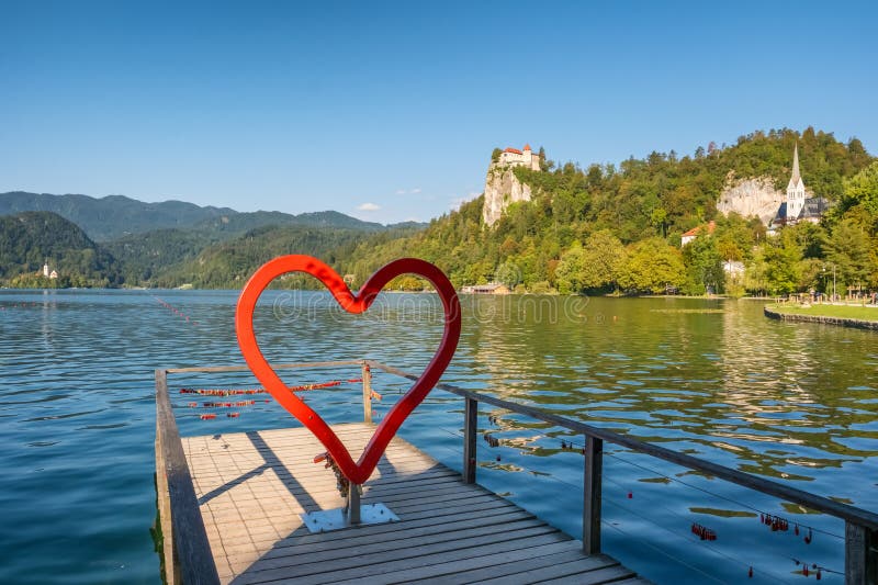 The Heart of Bled Lake in Slovenia Stock Photo - Image of europe, heart ...