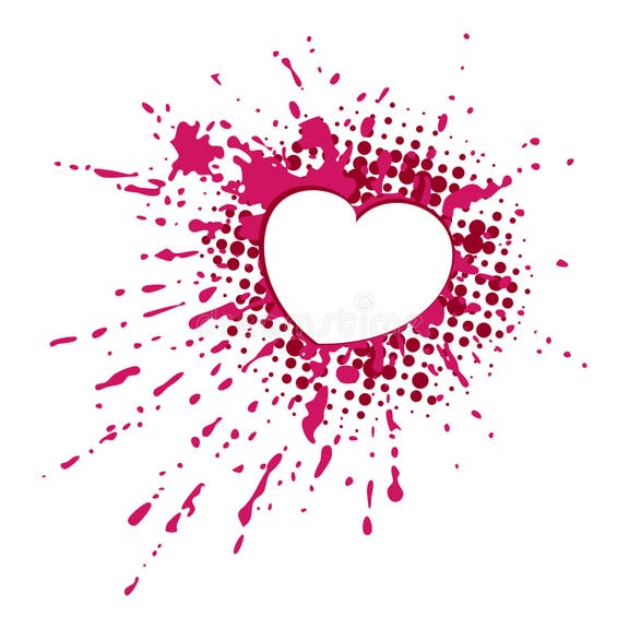 Heart on blob stock vector. Illustration of banner, element - 37666289