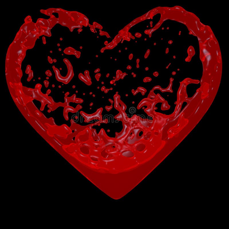 Blood Flows on a White Wall. Digital Illustration with Alpha Matte To ...