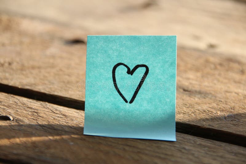 Heart on a Paper Tag. Happy Birthday Background Stock Photo - Image of ...