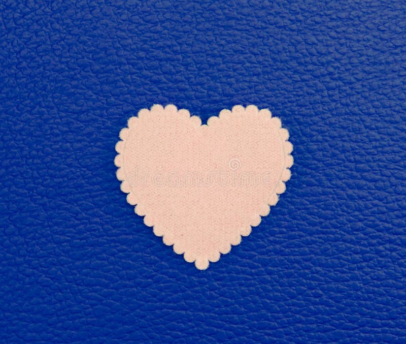 Heart on Blue Vintage Leather Background Stock Image - Image of natural ...