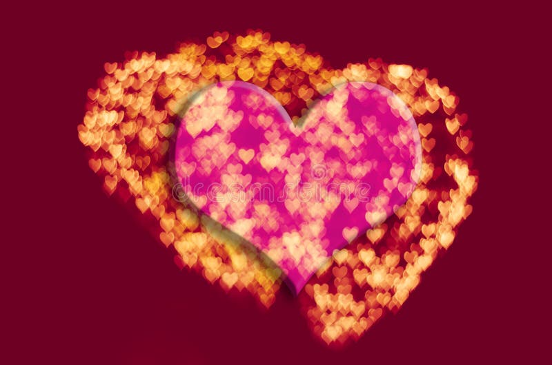 Heart Bokeh Background, Love Concept, Night Scenes, Colour Stock Image ...