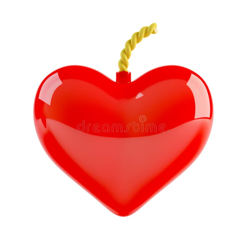 Heart bomb stock illustration. Illustration of explosive - 15840038