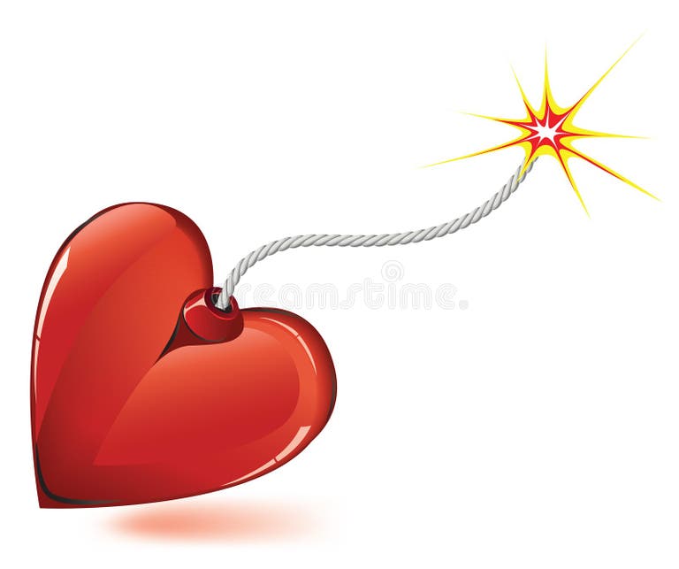 Heart bomb stock vector. Illustration of explode, cool - 22963634
