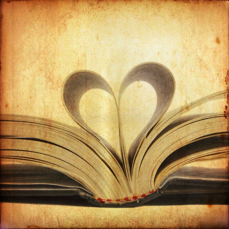 Heart from book page stock image. Image of page, core - 37608477