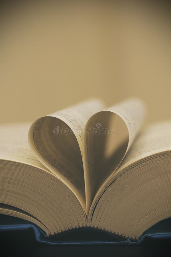 Heart from book pages stock image. Image of concepts - 64999457