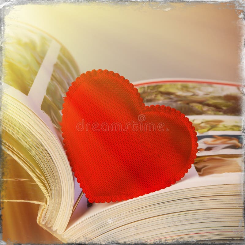 Heart and book stock photo. Image of composition, objects - 49632394