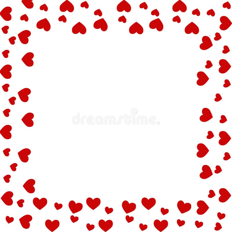 Heart border stock illustration. Illustration of elements - 12512158