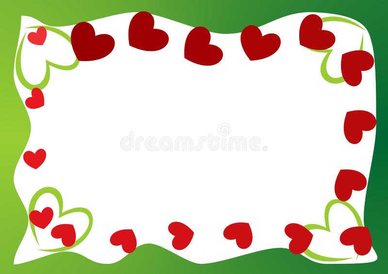 Heart border stock illustration. Illustration of card - 41027820
