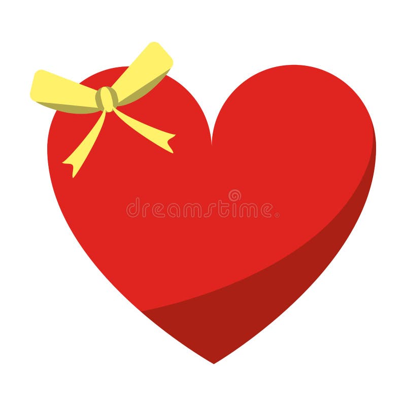 Heart with bow symbol stock vector. Illustration of holiday - 140072219
