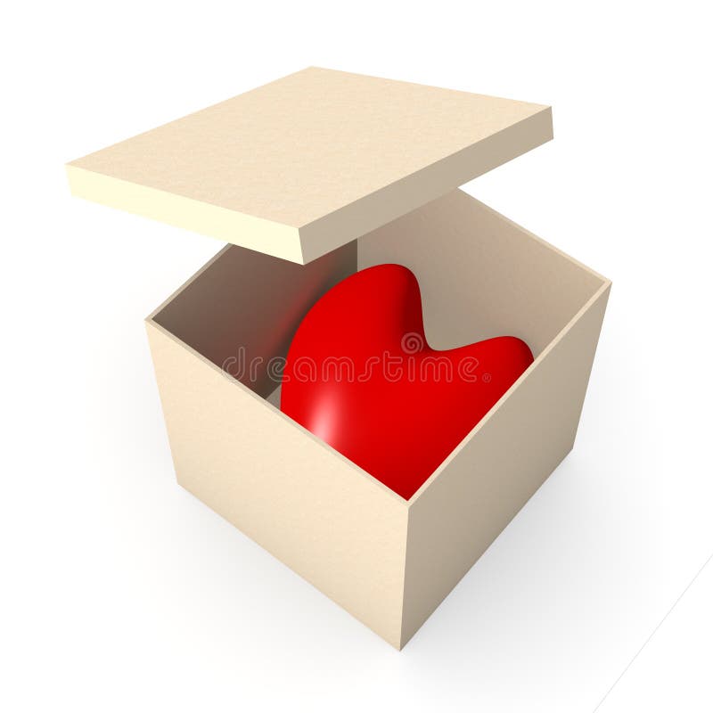 Heart in a box stock illustration. Illustration of deco - 2163996