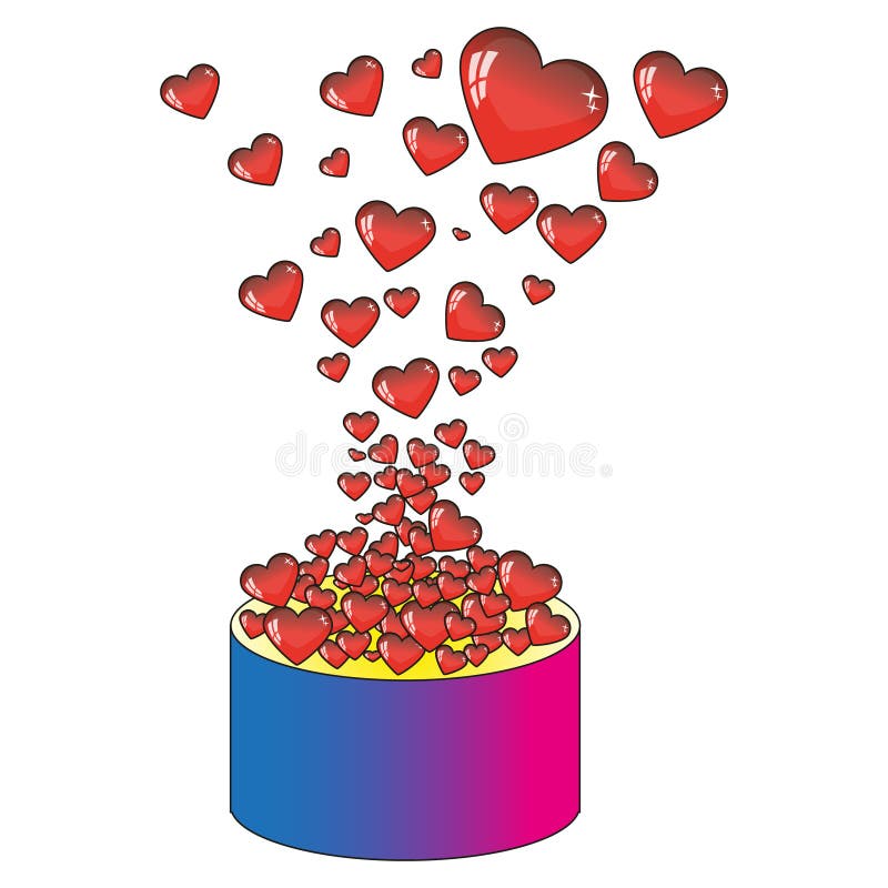 Heart box stock vector. Illustration of holiday, sparkle - 49961284