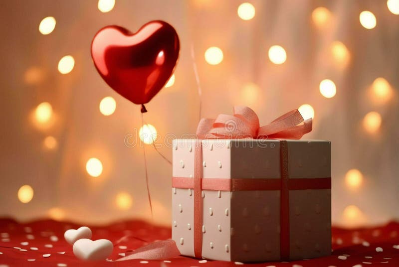 Heart in a Box Gift Box with Heart Stock Illustration - Illustration of ...