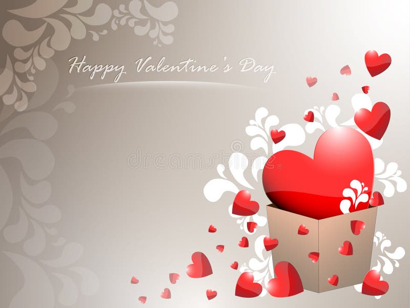 Heart Box Open stock vector. Illustration of love, leaf - 48229122