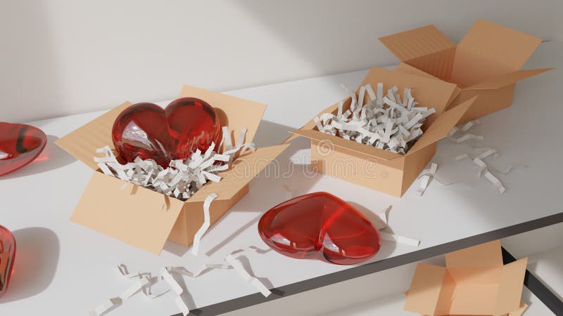 Heart in a box stock illustration. Illustration of valentine - 138264081