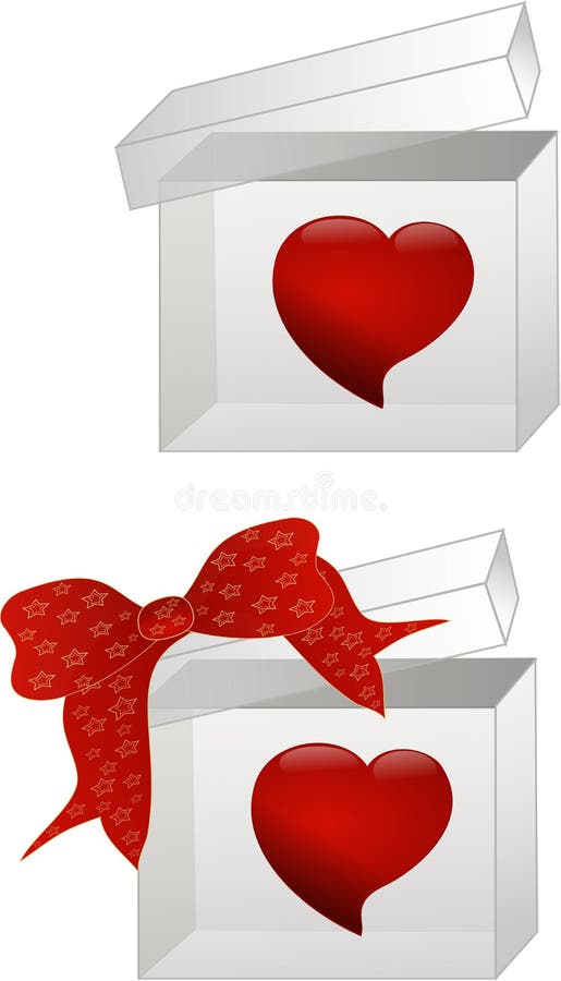 Heart in box stock photo. Illustration of gift, colour - 36585578