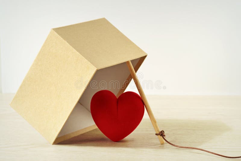 Heart in Box Trap - Love Traps Concept Stock Image - Image of passion ...