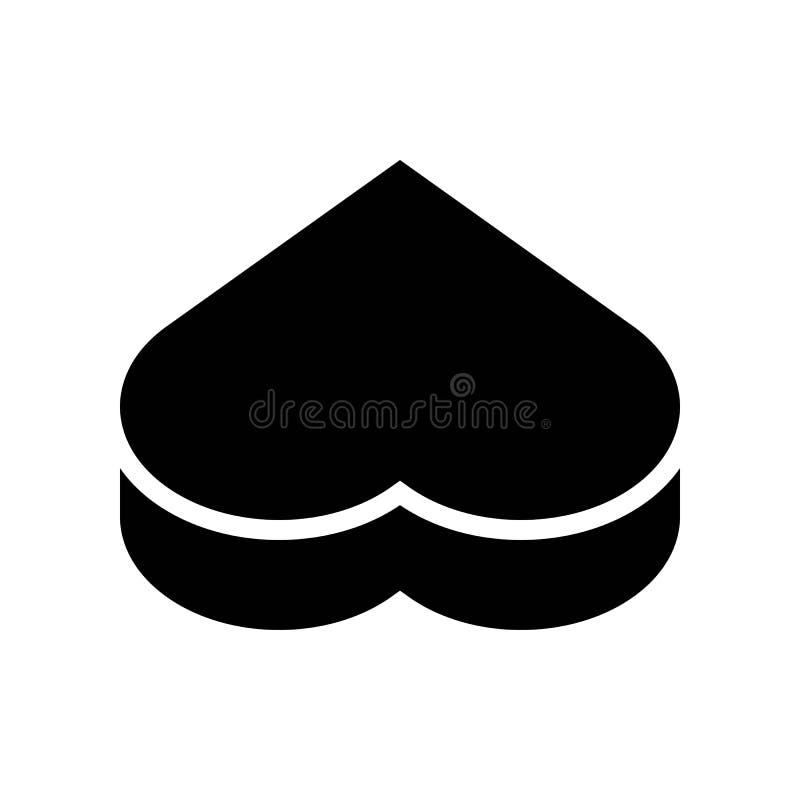 Heart Box Vector Illustration, Isolated Solid Style Icon Stock Vector ...