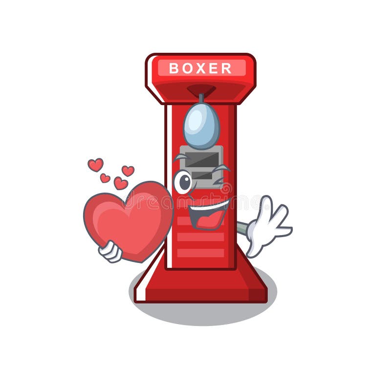 With Heart Boxing Game Machine in the Character Stock Vector ...