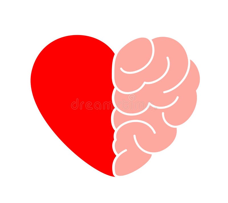 Heart and Brain Concept, Conflict between Emotions and Rational ...