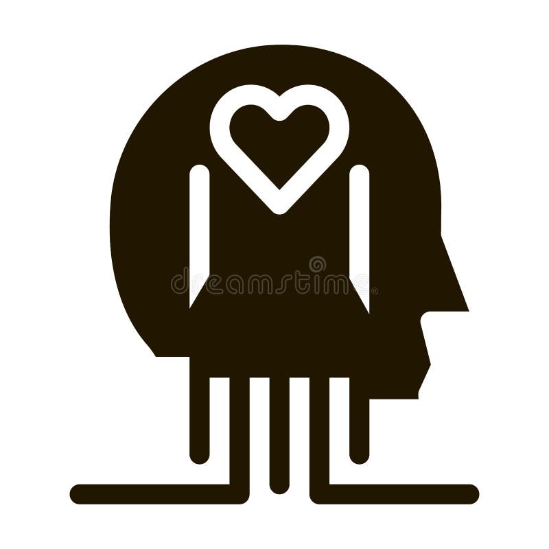 Heart and Brain Work Icon Vector Glyph Illustration Stock Vector ...