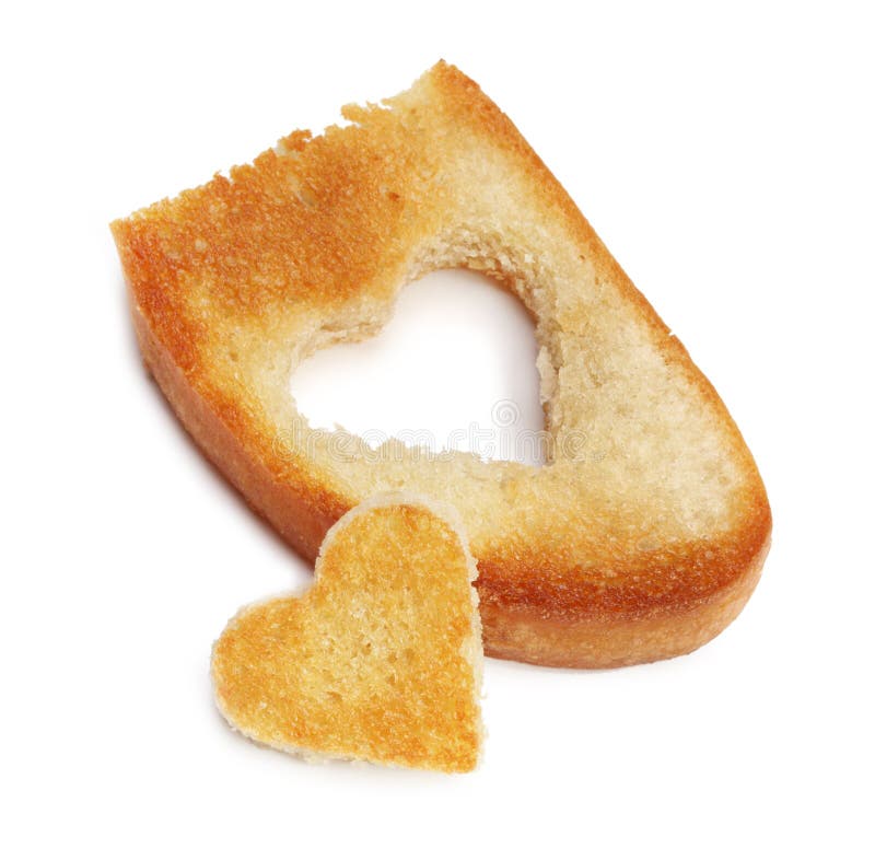 Heart bread toast stock image. Image of roasted, bread - 25981937