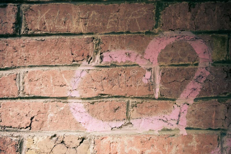 Heart on brick wall stock image. Image of grunge, symbol - 56257417