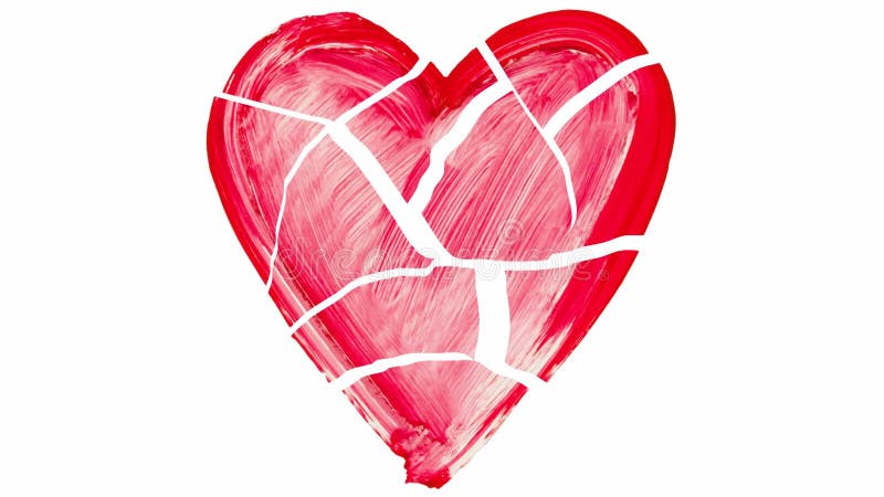 Torn heart to pieces stock video. Video of love, seamless - 246609039