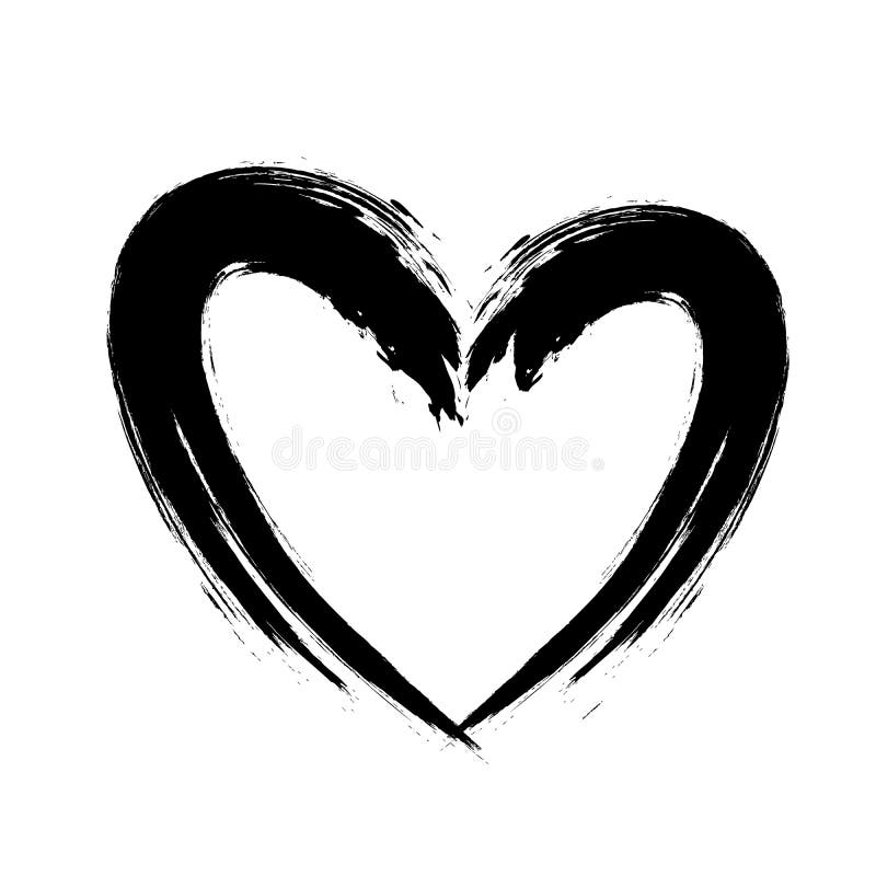 Heart Vector Brushes Illustrator Love Heart Brush Painting Drawing