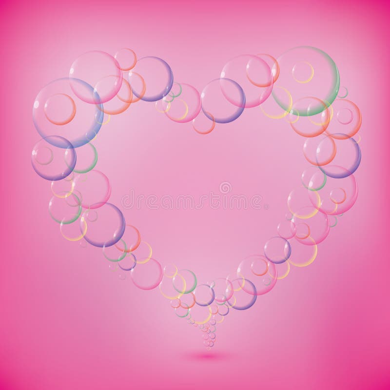 Heart of bubble stock illustration. Illustration of card - 43773463
