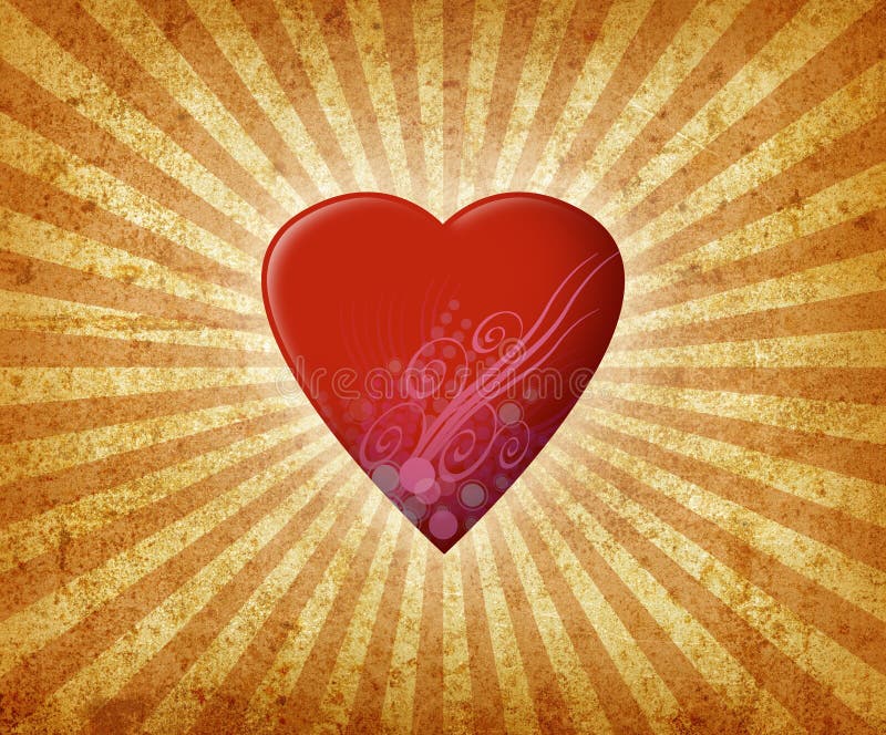 Heart Burst stock illustration. Illustration of vintage - 13435000