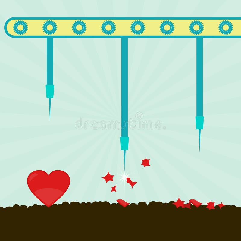 Heart bursting machine stock vector. Illustration of concept - 80820747