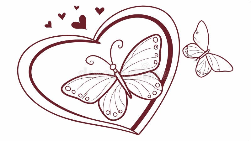 Heart Butterfly Design, Love and Transformation Symbol Vector Design ...