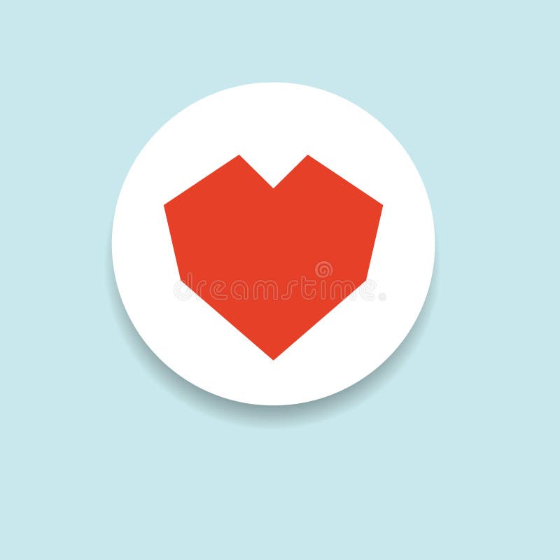 Heart Button. Vector Illustration Decorative Design Stock Illustration ...