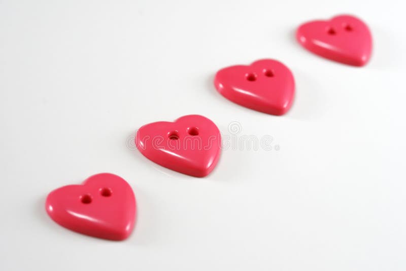 Heart Buttons stock image. Image of button, sewing, pink - 1551369