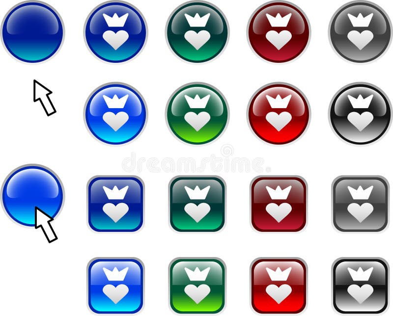 Heart button. [Vector] stock vector. Illustration of keypad - 3529767