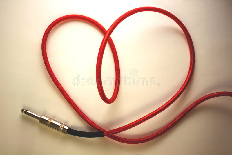 Heart cable stock image. Image of computer, lead, holiday - 80074083