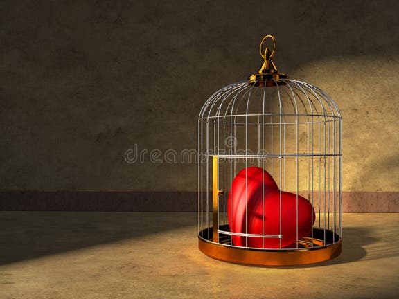 Heart in a cage stock illustration. Illustration of beautiful - 17984272