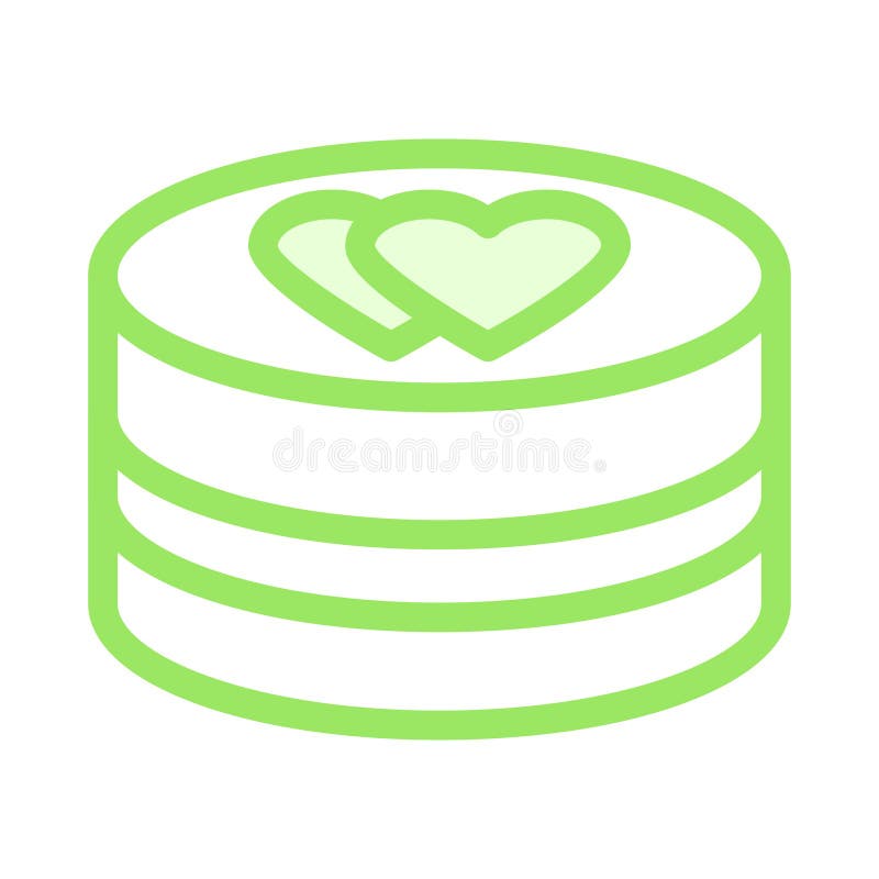 Heart cake Icon stock vector. Illustration of love, color - 102193621