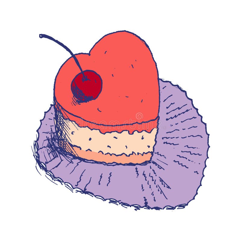 Vector Sketch Illustration of Naughty Cat Stock Vector - Illustration ...