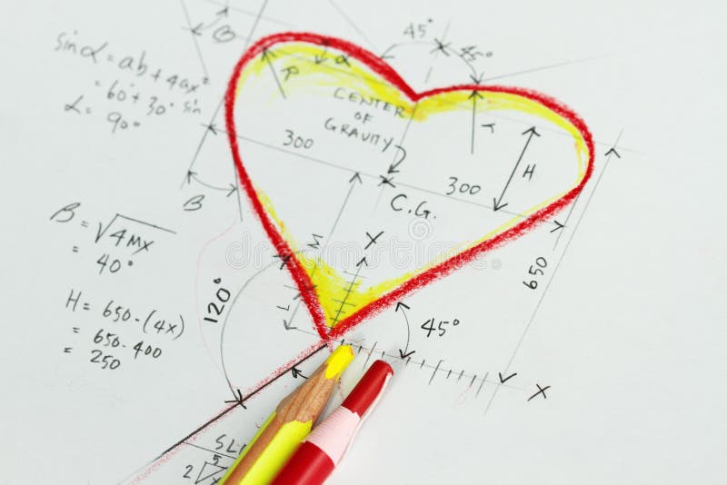 Heart calculation stock image. Image of blackboard, integral - 17079537