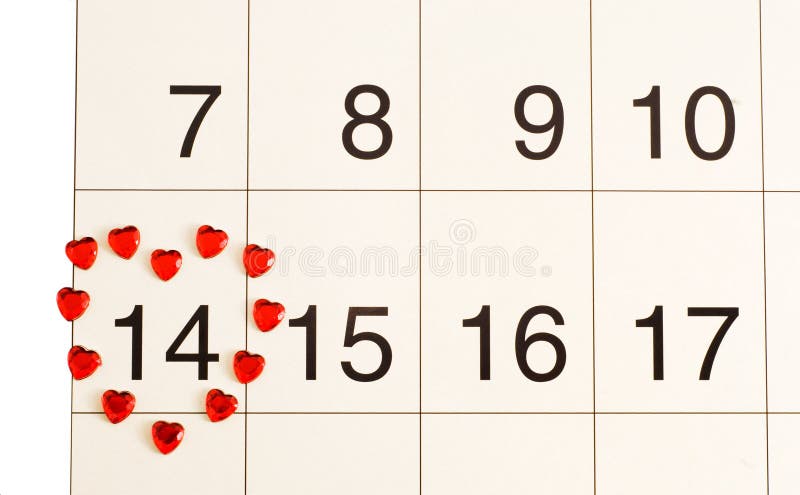 Heart on the calendar stock image. Image of number, years - 17691361