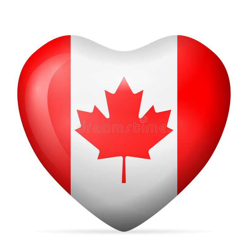 The heart of Canada stock vector. Illustration of heart - 114961375