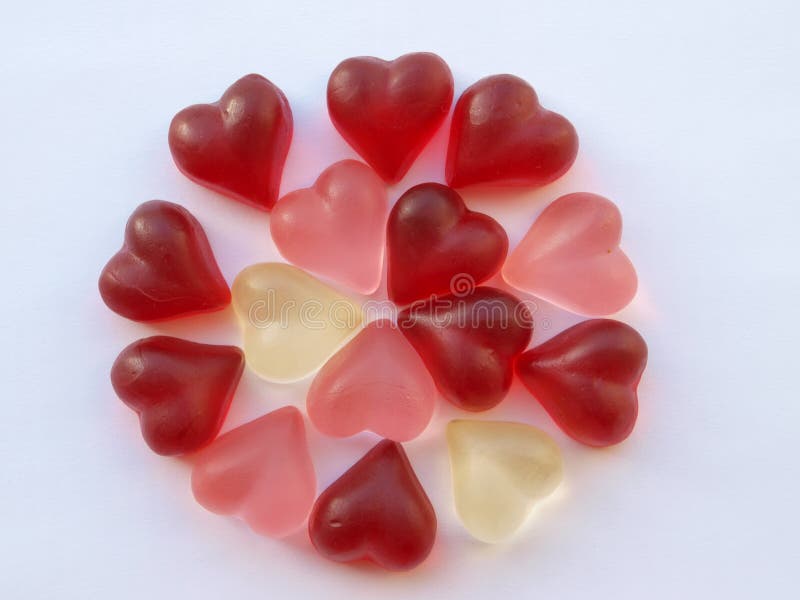Heart candies in circle stock photo. Image of beautiful - 16859348