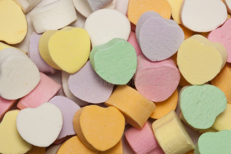 Candy Hearts in Box stock photo. Image of angle, orange - 48293974