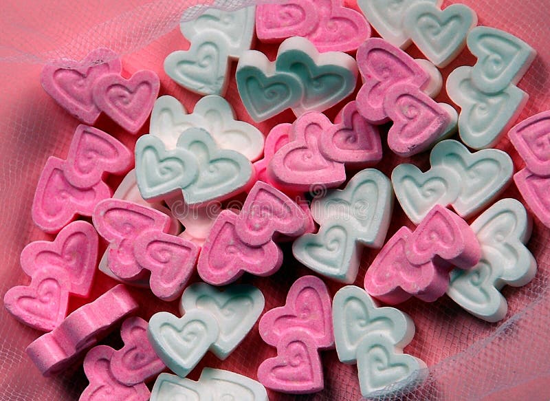 Candy heart mix stock image. Image of hearts, yellow, romantic - 6615649